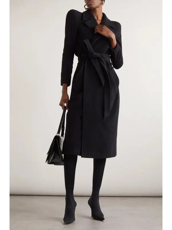 Balenciaga Belted Cashmere-blend Coat
