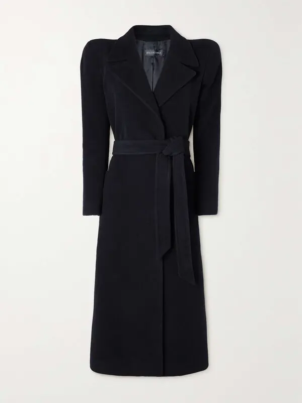 Balenciaga Belted Cashmere-blend Coat