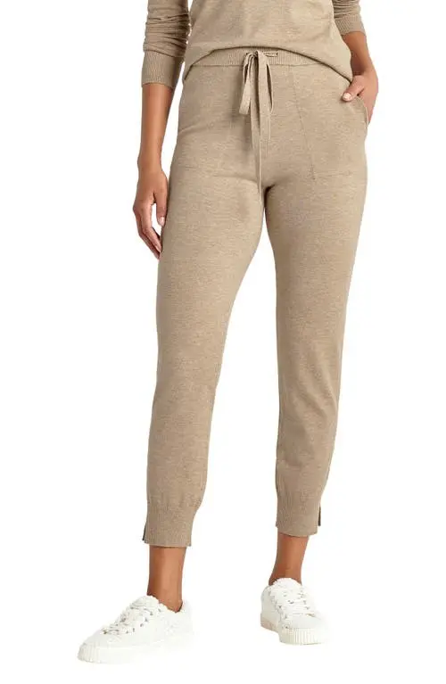 Splendid Knit Sweater Joggers - Heather Camel