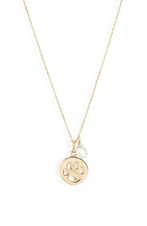 Anzie Paw Pendant Necklace - Gold
