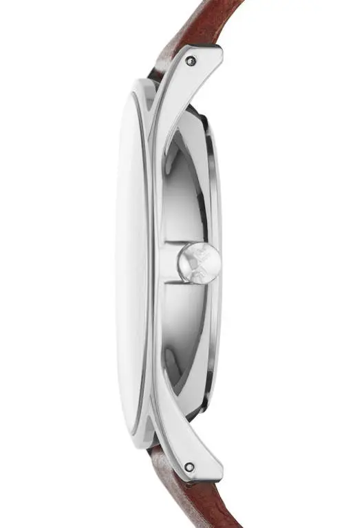 Skagen Holst' Multifunction Leather Strap Watch