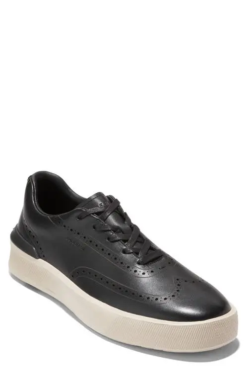 Cole Haan Grandpro Crew Wingtip Sneaker - Black/birch