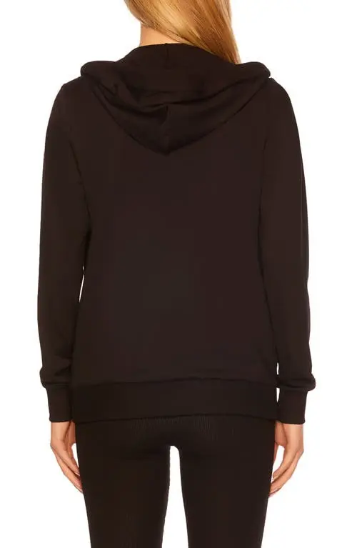 Susana Monaco Rib Trim Full Zip Hoodie