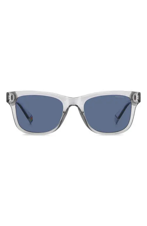 POLAROID 51mm Polarized Square Sunglasses - Grey/blue Polarized