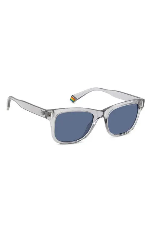 POLAROID 51mm Polarized Square Sunglasses - Grey/blue Polarized