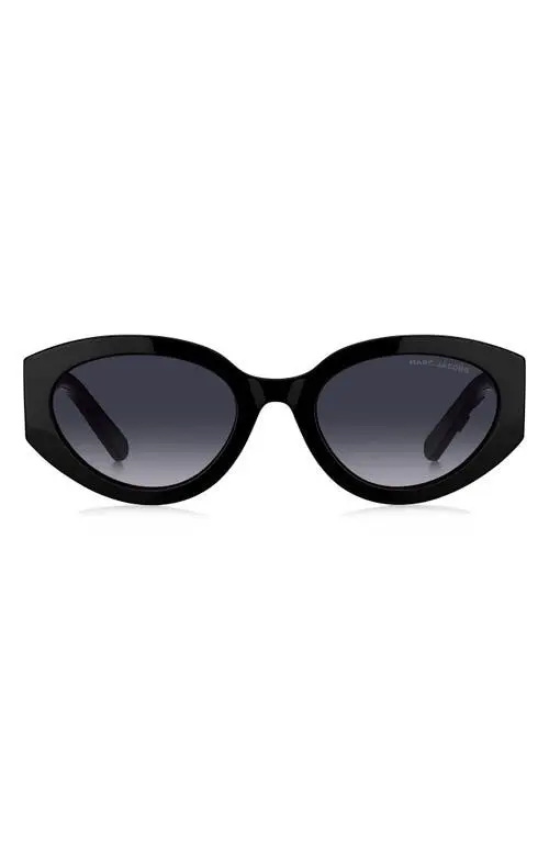 Marc Jacobs 54mm Round Sunglasses - Black Grey/grey Shaded