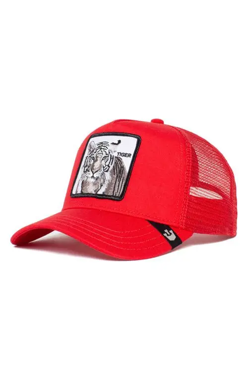 GOORIN BROS Tiger Patch Trucker Hat - Red