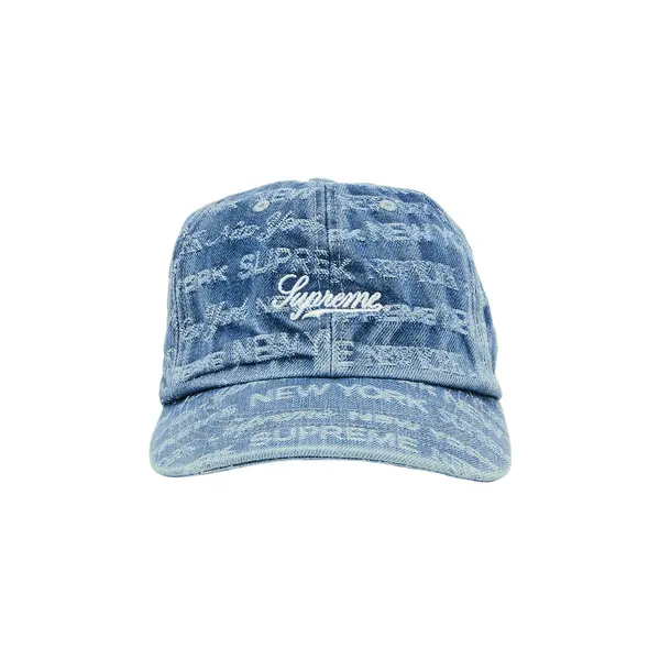 Supreme Multi Type Jacquard Denim 6-panel - Blue