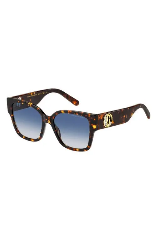 Marc Jacobs 54mm Square Sunglasses - Havana/blue Shaded
