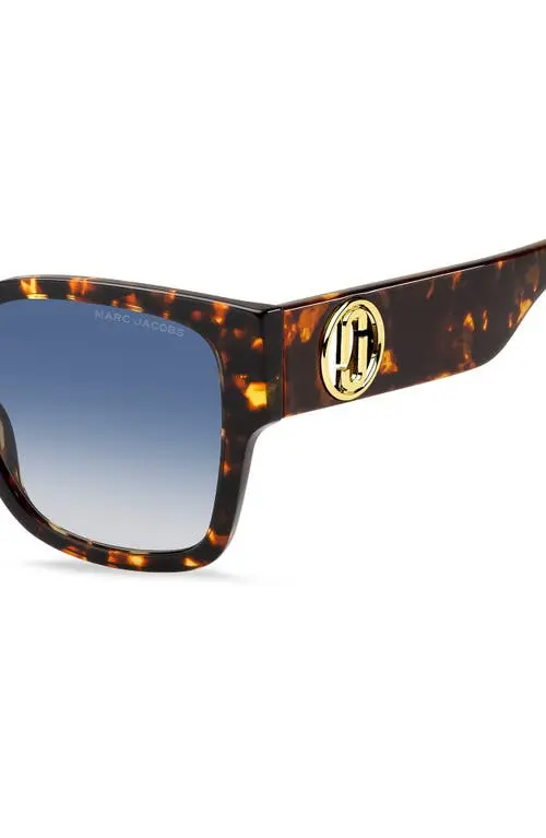 Marc Jacobs 54mm Square Sunglasses - Havana/blue Shaded