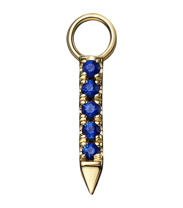 MARIA TASH Diamond And Sapphire Eternity Bar Earring Charm - Gold