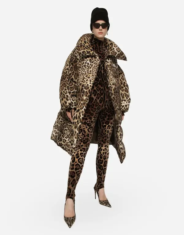 Dolce & Gabbana Long Leopard-print Nylon Jacket - Animal Print