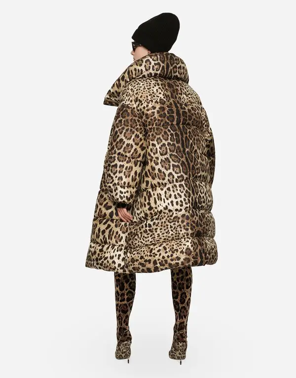 Dolce & Gabbana Long Leopard-print Nylon Jacket - Animal Print