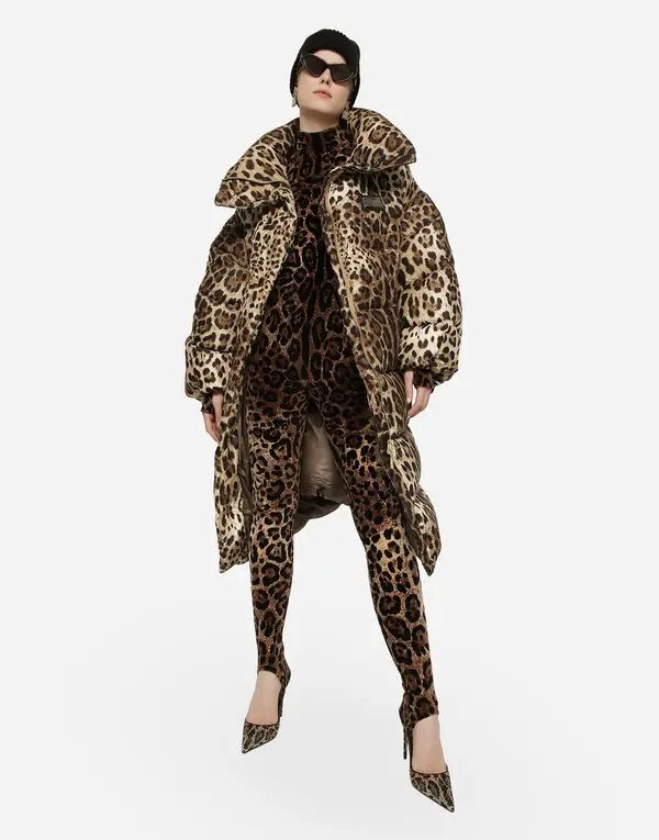 Dolce & Gabbana Long Leopard-print Nylon Jacket - Animal Print