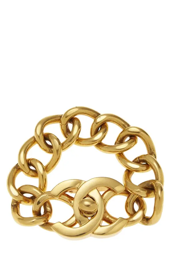 Chanel Cc Turnlock Chain Bracelet - Gold