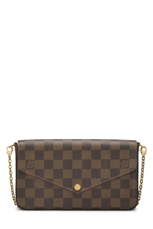 LOUIS VUITTON Damier Ebene Felicie - Brown