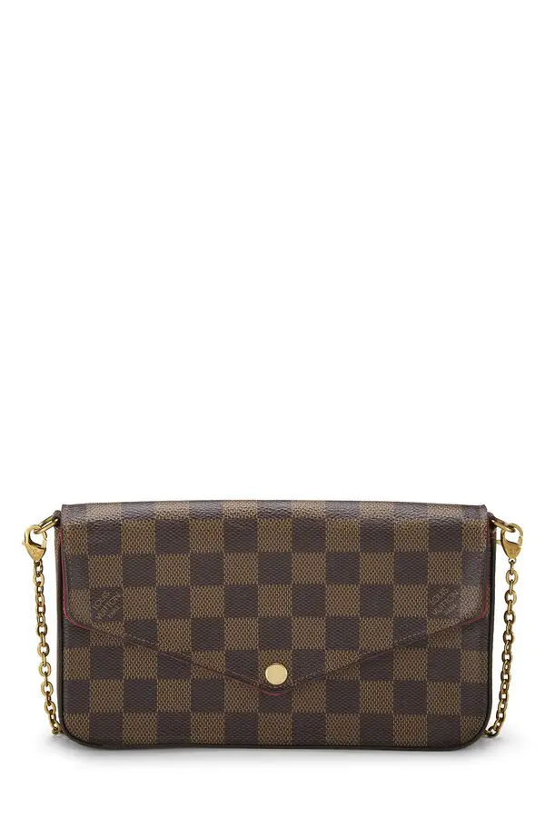 LOUIS VUITTON Damier Ebene Felicie - Brown