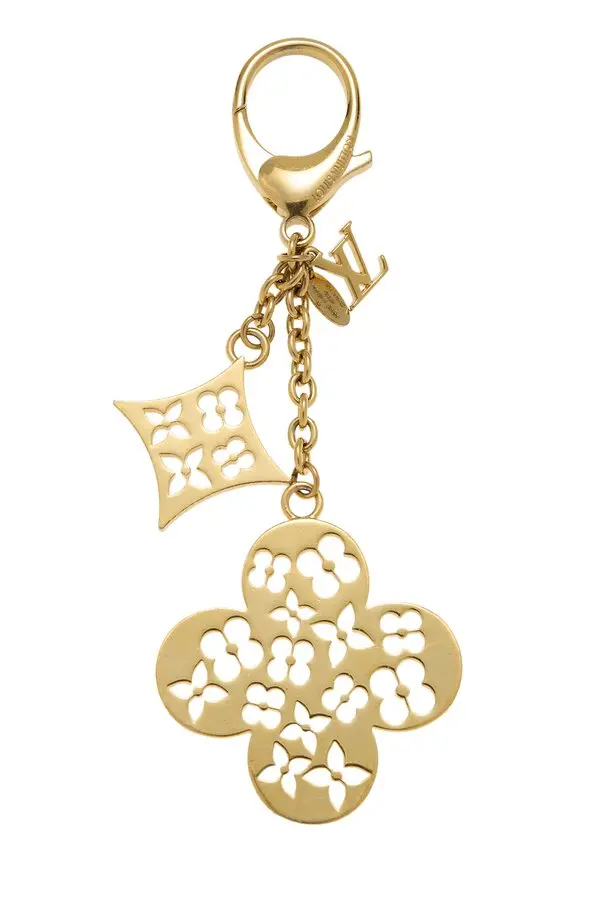 LOUIS VUITTON Monogram Ivy Bag Charm - Gold