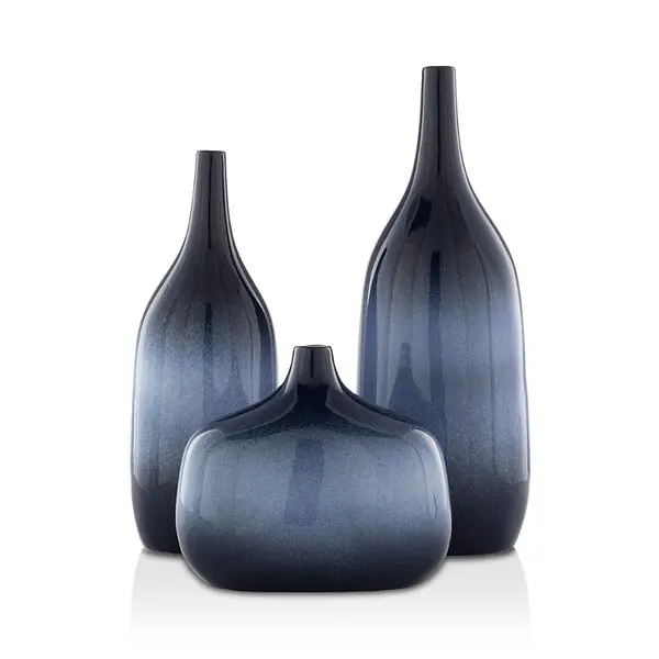 Livabliss Sparta Vase, Set Of 3 - Blue