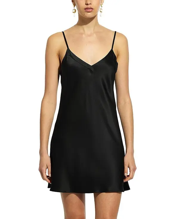 Ginia Silk Chemise - Black