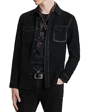 John Varvatos Izzy Suede Shirt Jacket