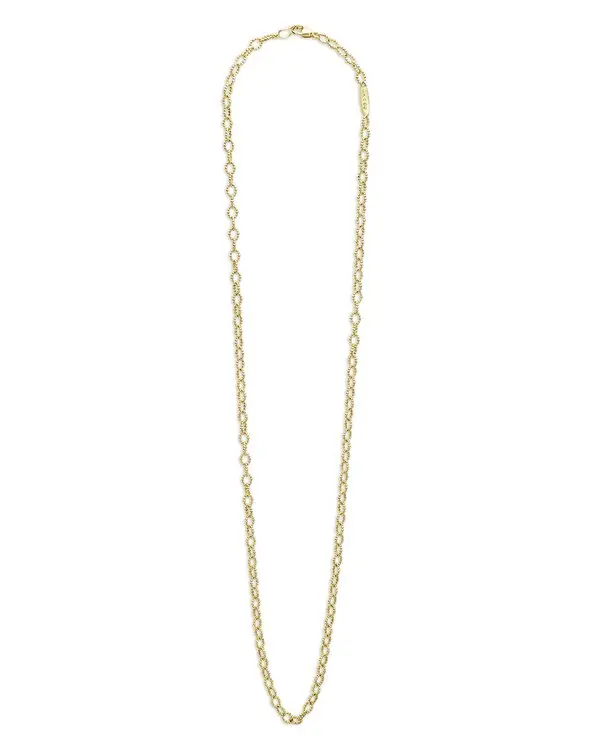 Lagos 18k Yellow Caviar Oval Link Necklace