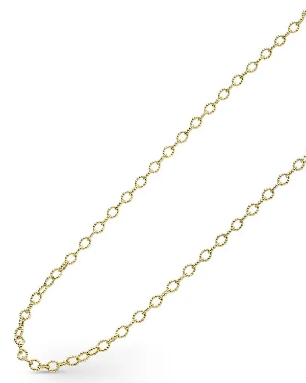 Lagos 18k Yellow Caviar Oval Link Necklace