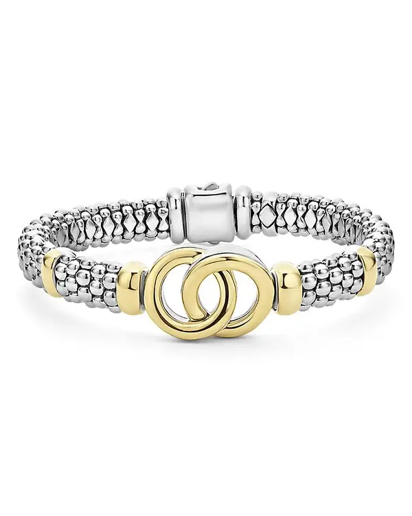 Lagos 18k Yellow Gold And Sterling Silver Interlocking Circle Bracelet - Gold/silver