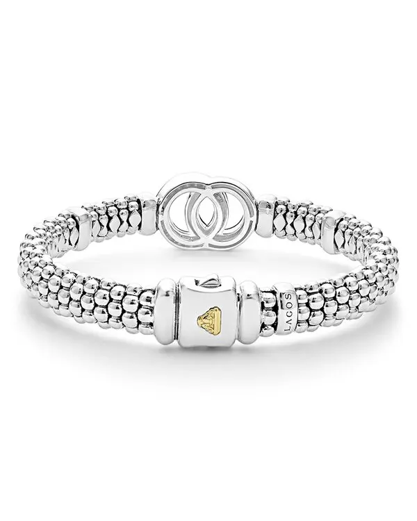 Lagos 18k Yellow Gold And Sterling Silver Diamond Bracelet - Silver/gold