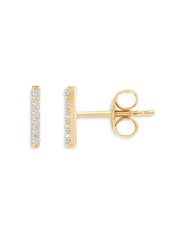 Bloomingdale'S Diamond Bar Stud Earrings - Gold