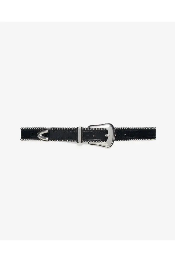 Iro Paris Dorsy Chain Leather Belt In Black - 60% Off  display picture 3