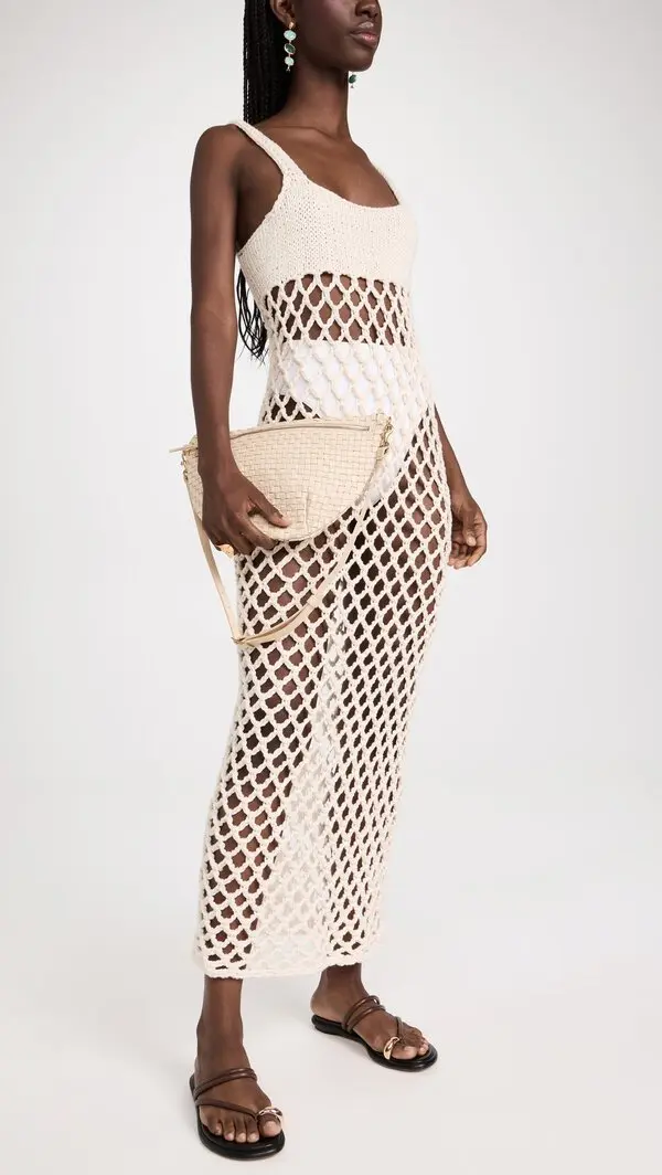 Clare V. Grande Fanny - Cream Woven Checker
