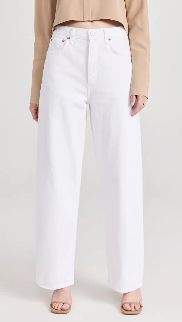 AGOLDE Low Slung Baggy Jeans - Milkshake