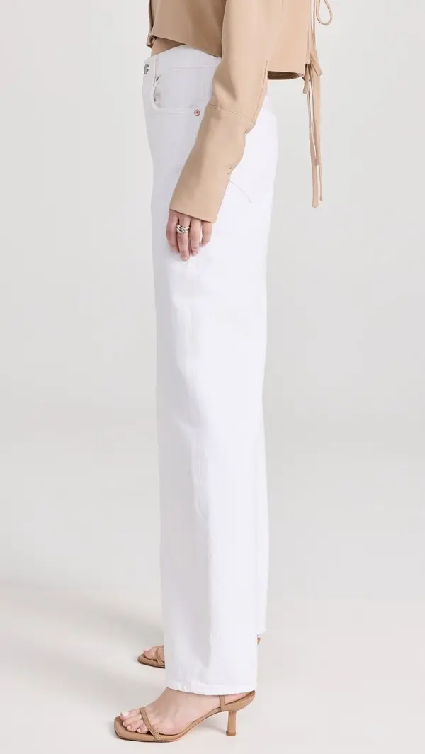 AGOLDE Low Slung Baggy Jeans - Milkshake