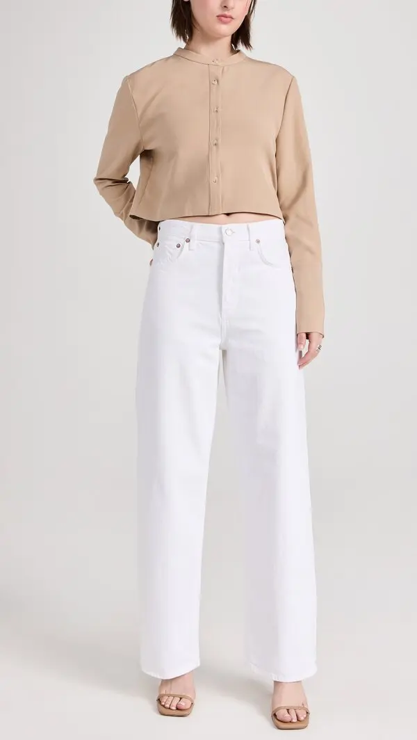 AGOLDE Low Slung Baggy Jeans - Milkshake