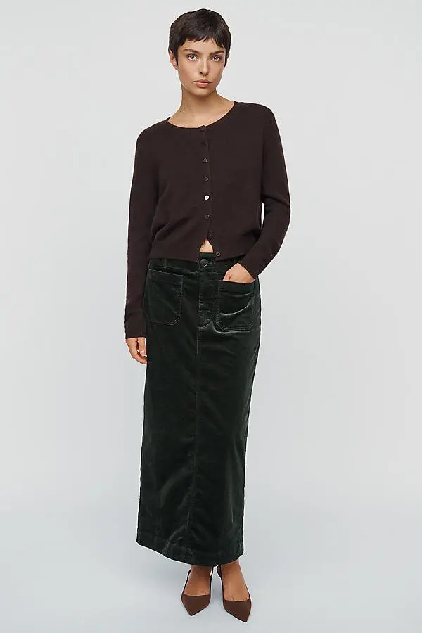 Maeve The Colette Corduroy Maxi Skirt - Pine