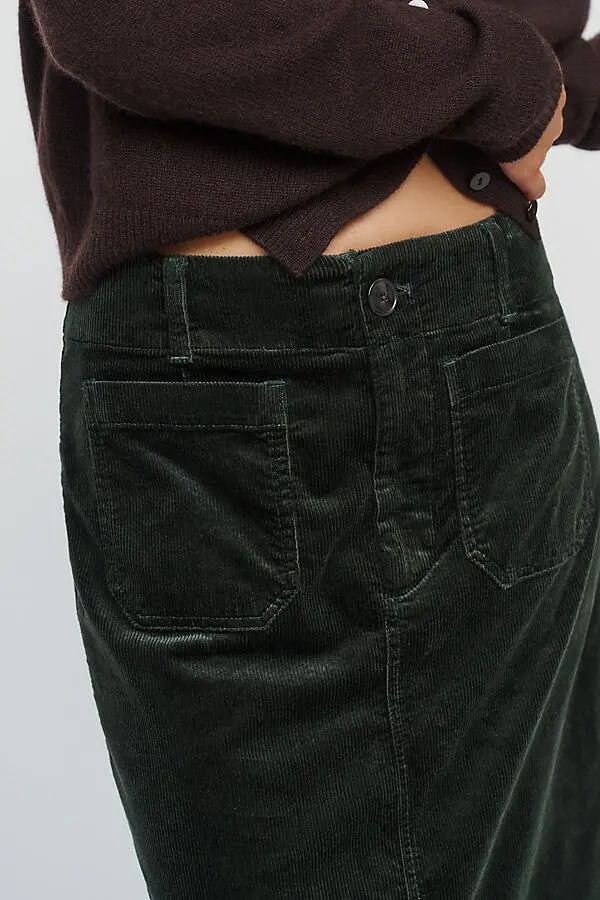 Maeve The Colette Corduroy Maxi Skirt - Pine