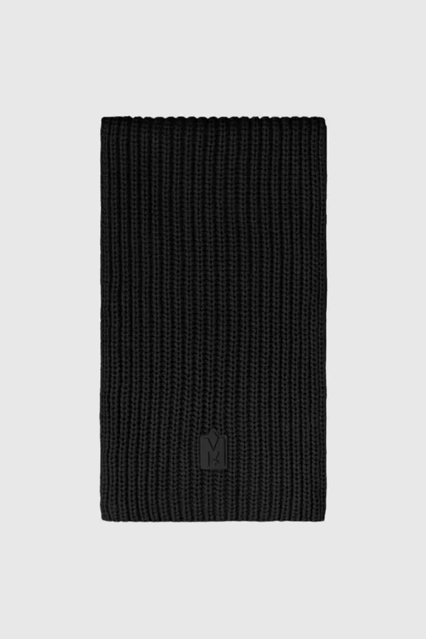 Mackage Nell Rectangular Merino Wool Scarf - Black