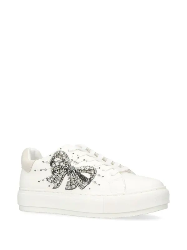 Kurt Geiger Laney Crystal Bow Sneakers