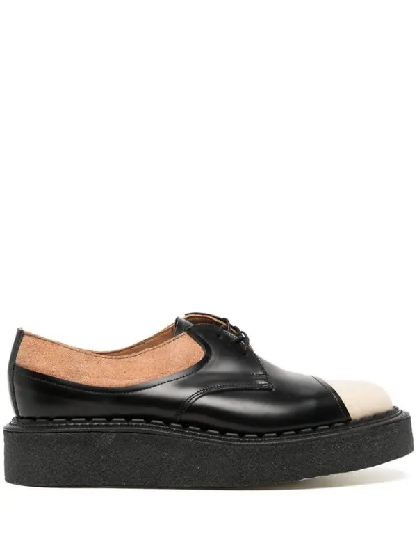 Comme Des Garçons Colour-block Leather Oxford Shoes