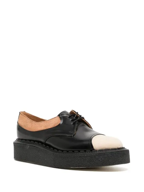 Comme Des Garçons Colour-block Leather Oxford Shoes