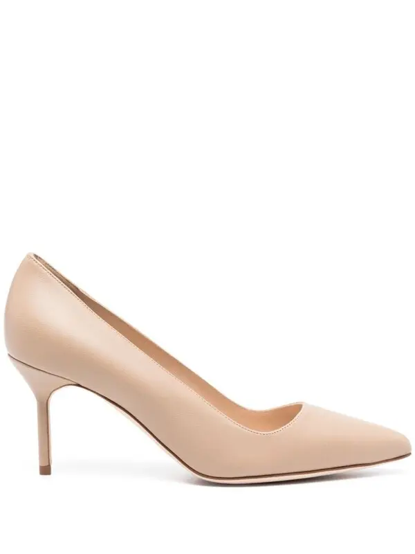 Manolo Blahnik Tora 70mm Leather Pumps