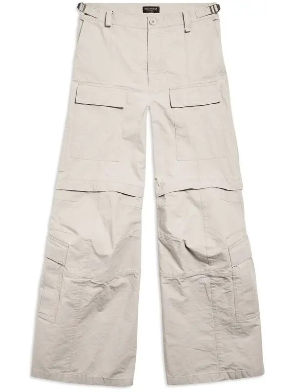 Balenciaga Flared Cargo Trousers - Neutrals