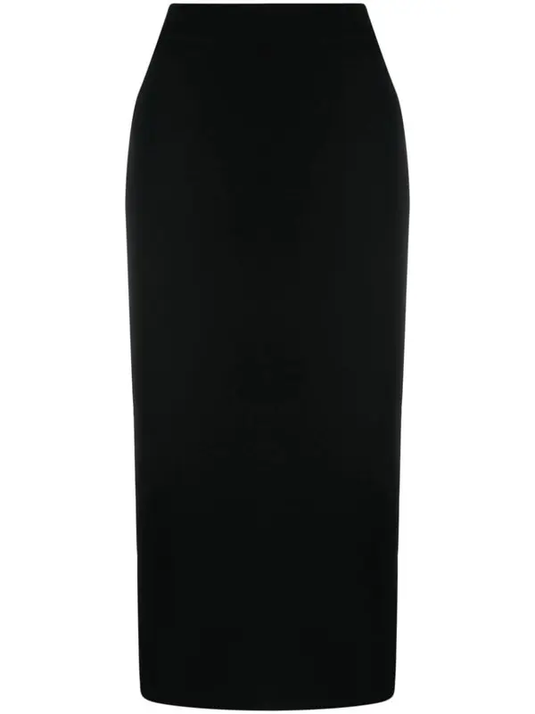 Gauge81 Ovida Knitted Midi Pencil Skirt - Black