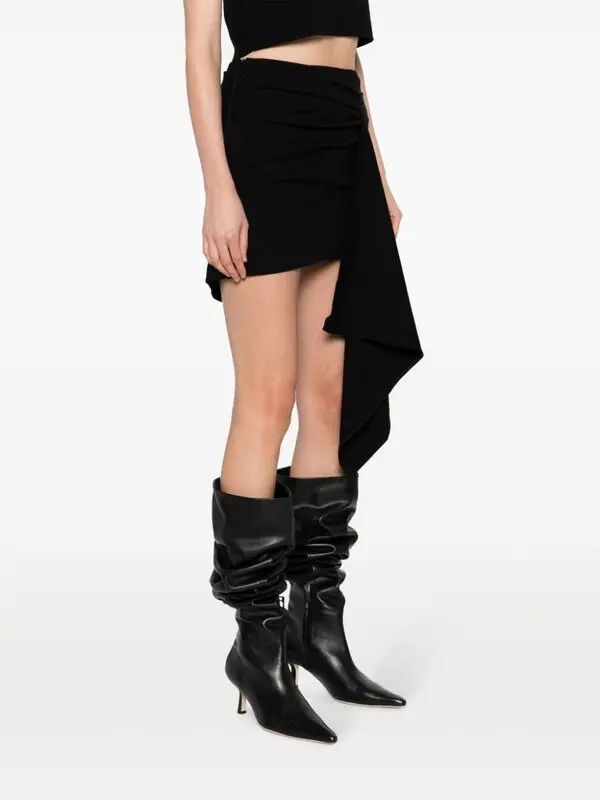 Gauge81 Rivera Asymmetric Draped Miniskirt