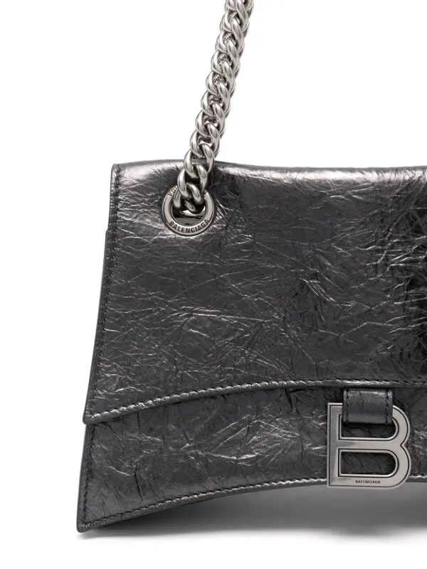 Balenciaga Small Crush Shoulder Bag - Grey