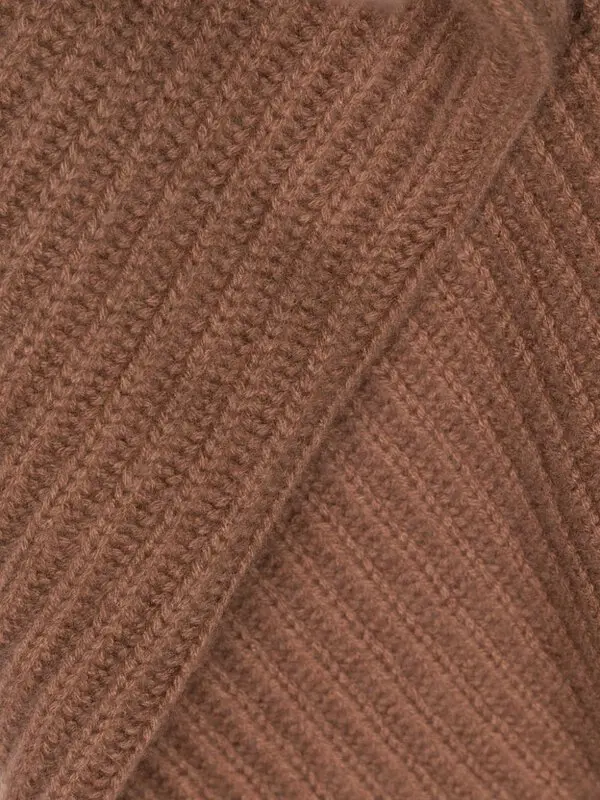 LISKA Ribbed-knit Cashmere Scarf