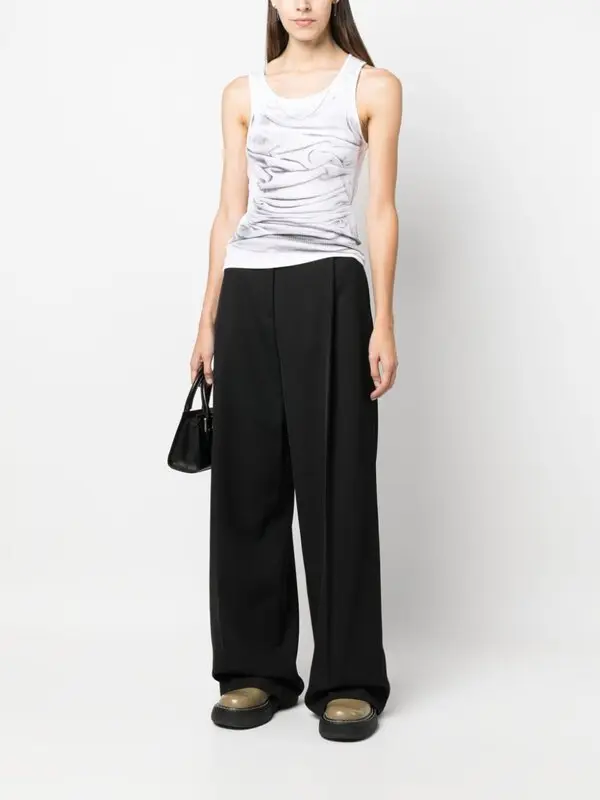 BOTTER Pleated Wide-leg Trousers - Black