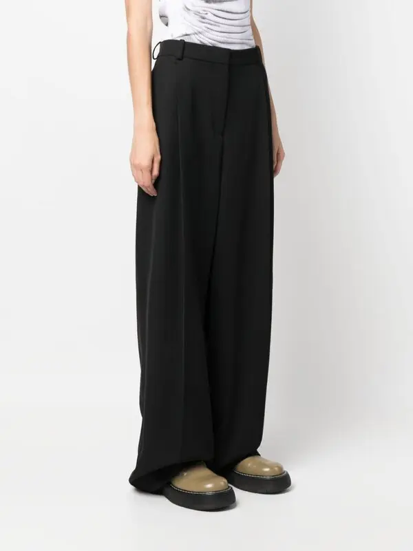 BOTTER Pleated Wide-leg Trousers - Black