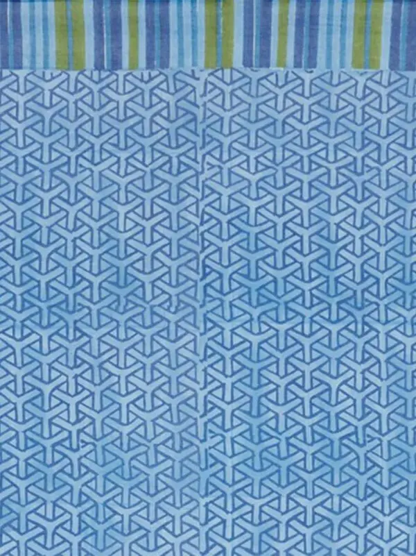 LISA CORTI Vienna Floral-print Beach Towel - Blue